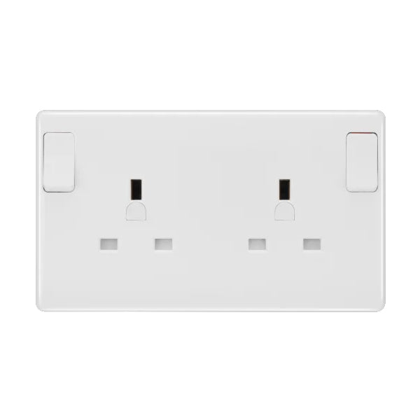 British General 800 Series 13A White Double Switched Socket Converter ...